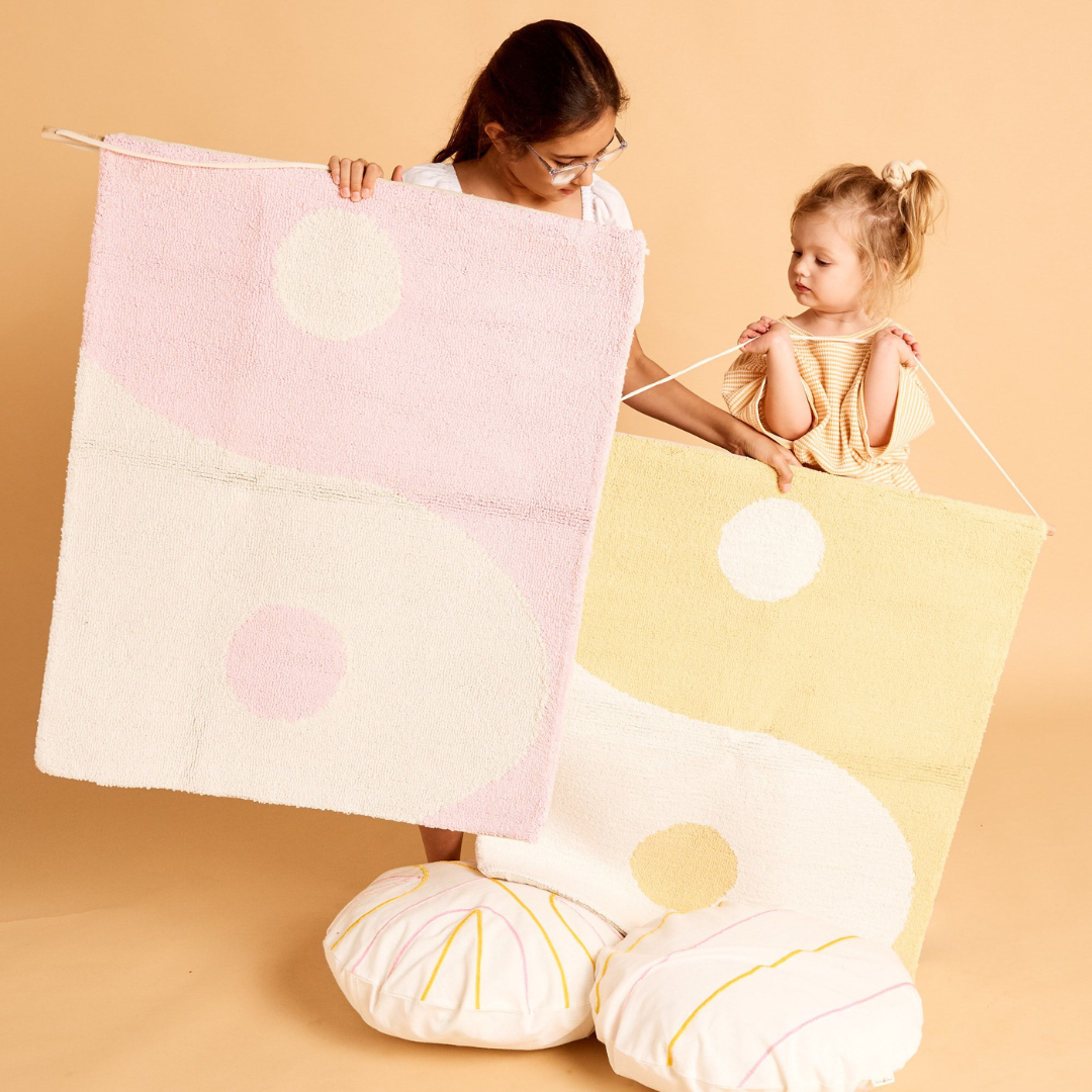 Yin Yang Wall Hanging - Pink and White – Cowrie & Conch